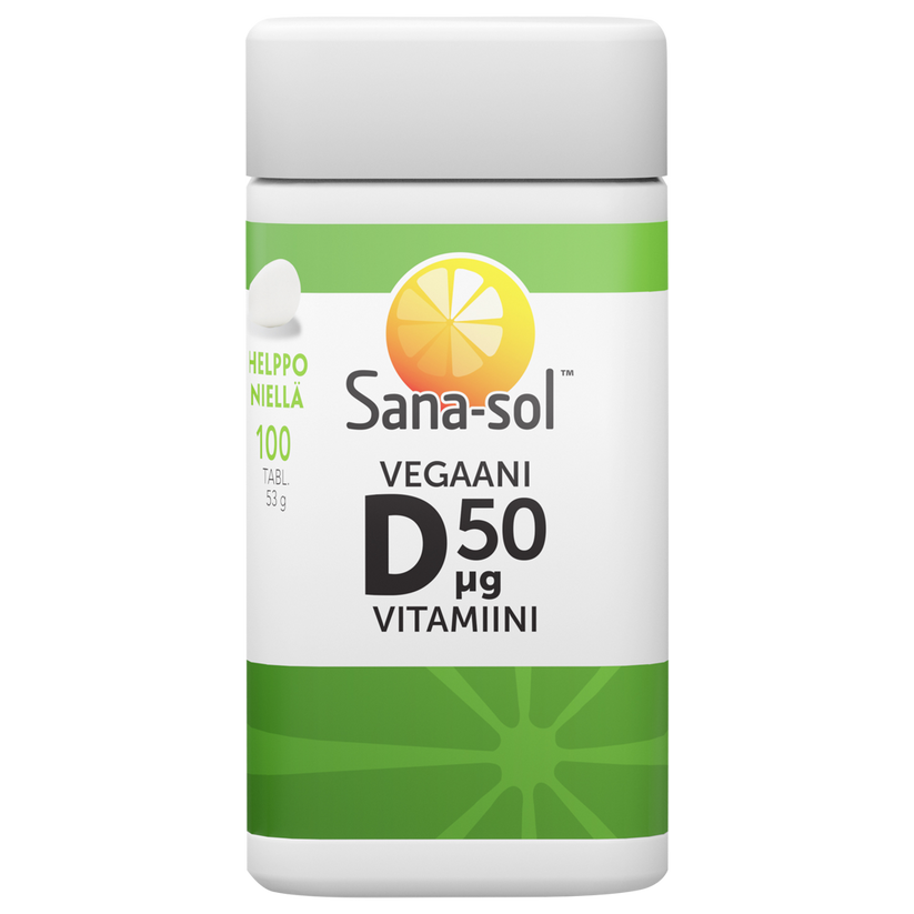 Vegaani D-vitamiini 50μg | Sana-sol