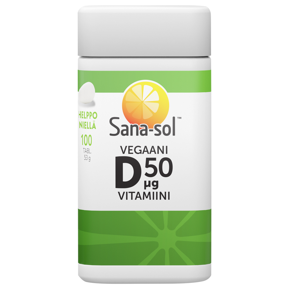 Vegaani D-vitamiini 50μg | Sana-sol